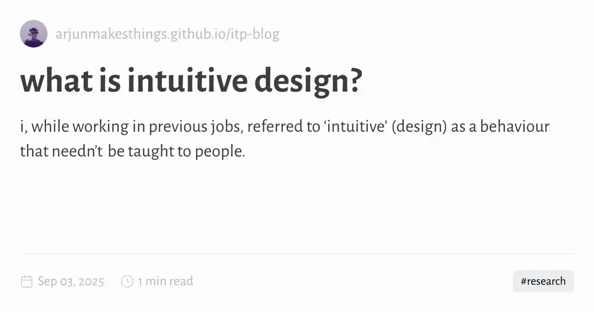 what is intuitive design?